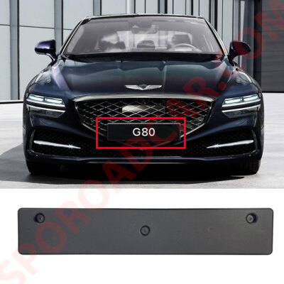 Front Bumper License Plate Bracket Black for Hyundai Genesis G80 2020 ...