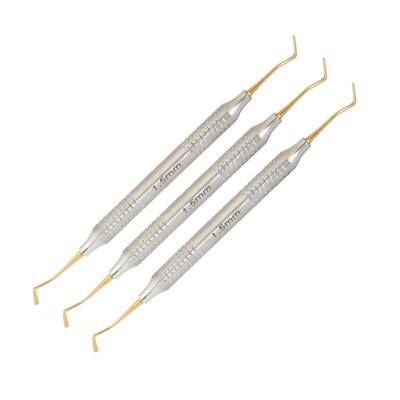 3Pcs Cord Packer Dental Gingival 1.5mm Retraction NON-SERRATED Dental ...