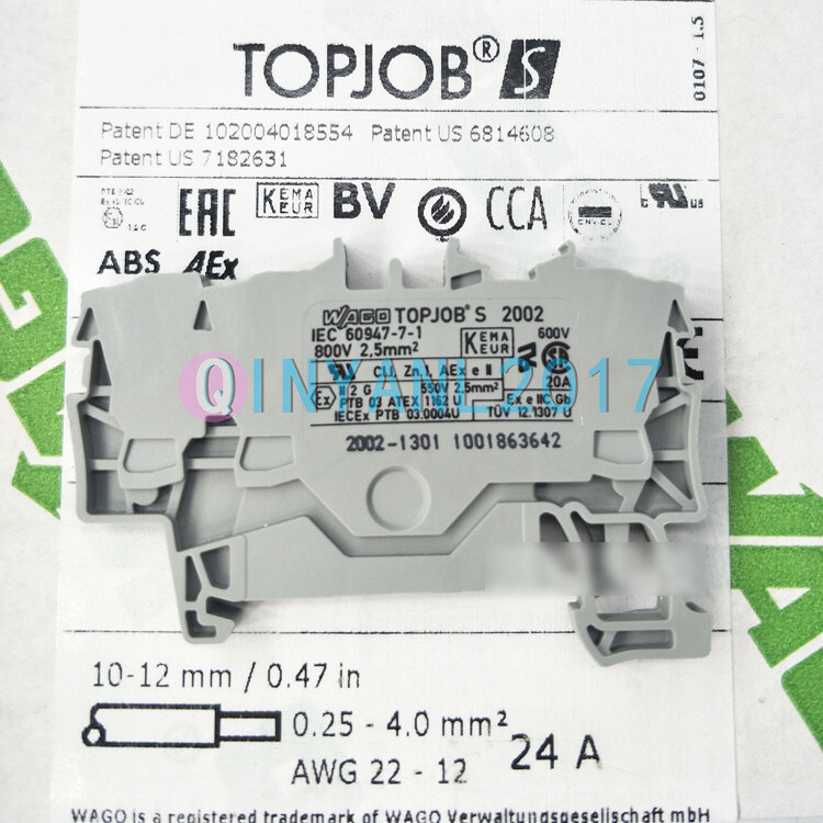 WAGO+TOPJOBS+2002-1301+THIN+TERMINAL+BLOCK for sale online | eBay