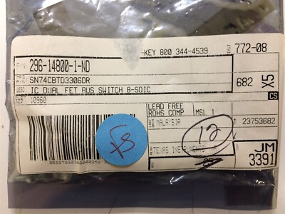 SN74CBTD3306D TI IC BUS SWITCH 1 X 1:1 8SOIC ROHS 10 PIECES | eBay