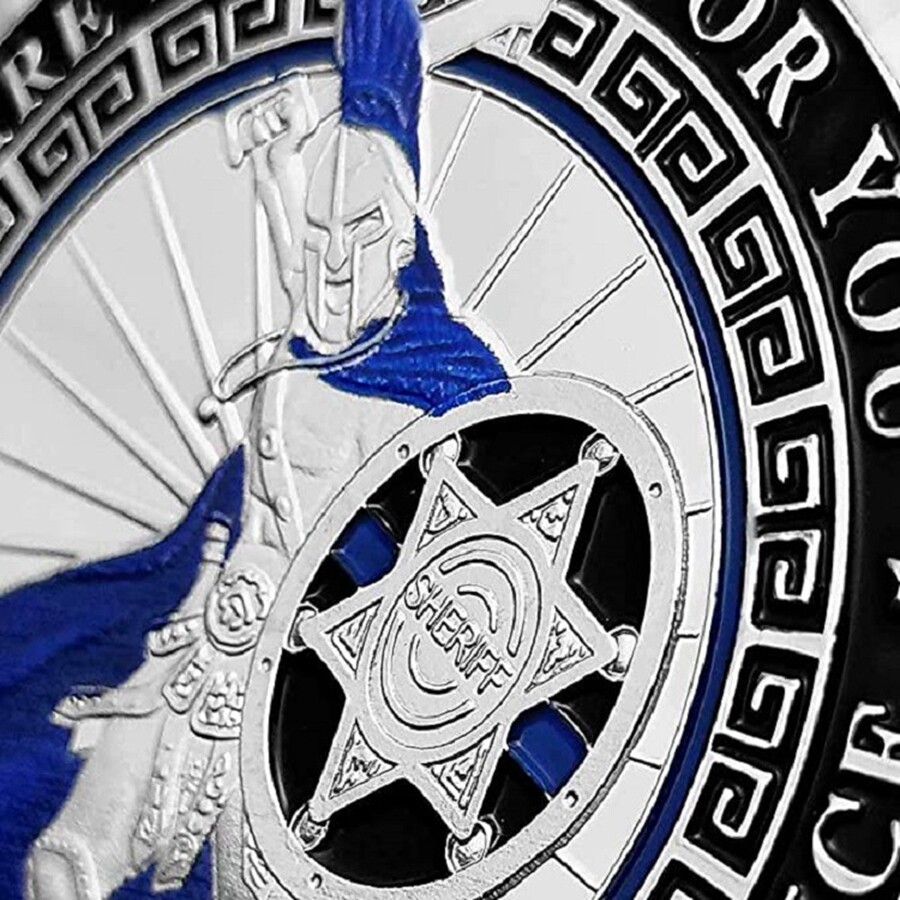 10pcs Sheriff's Prayer Challenge Coin Police Officer Thin Blue Line ...