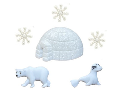 North Pole - Arctic Animal Buttons - Shelly's Buttons - Craft Sewing ...