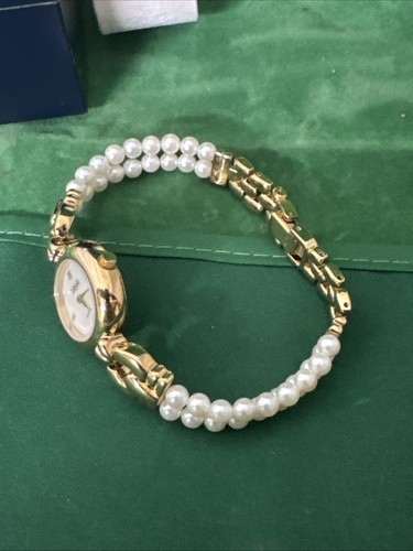 Misaki Watch Gold Japanese Pearls Swiss Quartz Natural Mother Of Pearl ...