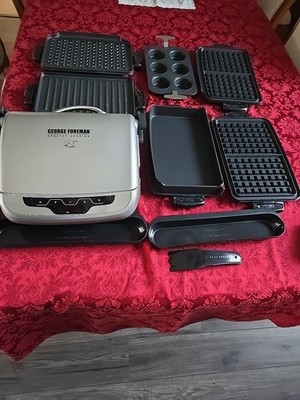 George Foreman Grilling Machine GRP6EPQ 6 Plates Works | eBay