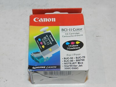 3pk Genuine Canon BCI-11 Color Ink Cartridge BJC-50 70 80 85 55 85w NEW ...