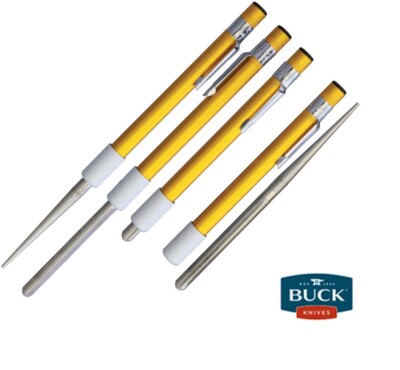 Genuine Buck Knives Sharpening Diamond Rod Sharpener with pocket clip ...
