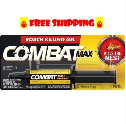 COMBAT MAX Roach Killing Gel for Indoor and Outdoor Use, 1 Syringe, 1. ...