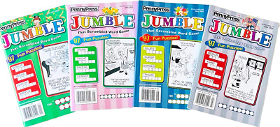 NEW Lot 4 Penny Press Dell Jumble Word Scramble Puzzles Books 97 ...