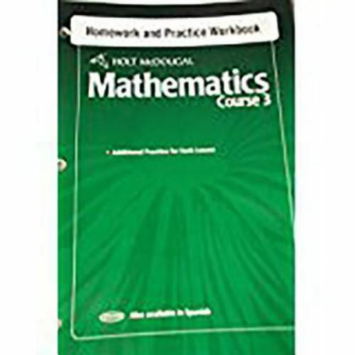 Holt McDougal Mathematics: Homework and Practice Workbook Course 3 ...