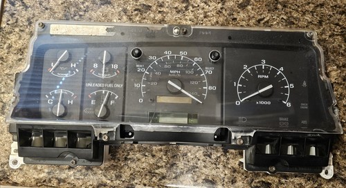 92-97 Ford OBS Truck Bronco GAS Instrument Speedometer Tach Gauge ...