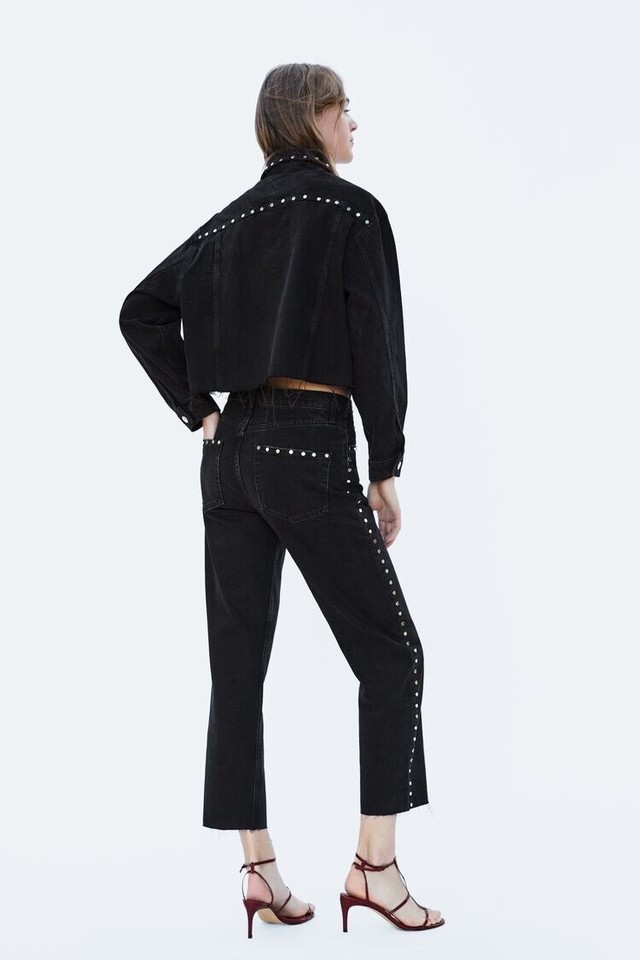 ZARA JEANS ZW PREMIUM ROCKY SHADOW BLACK 6840/262 Sz 4 NWT | eBay