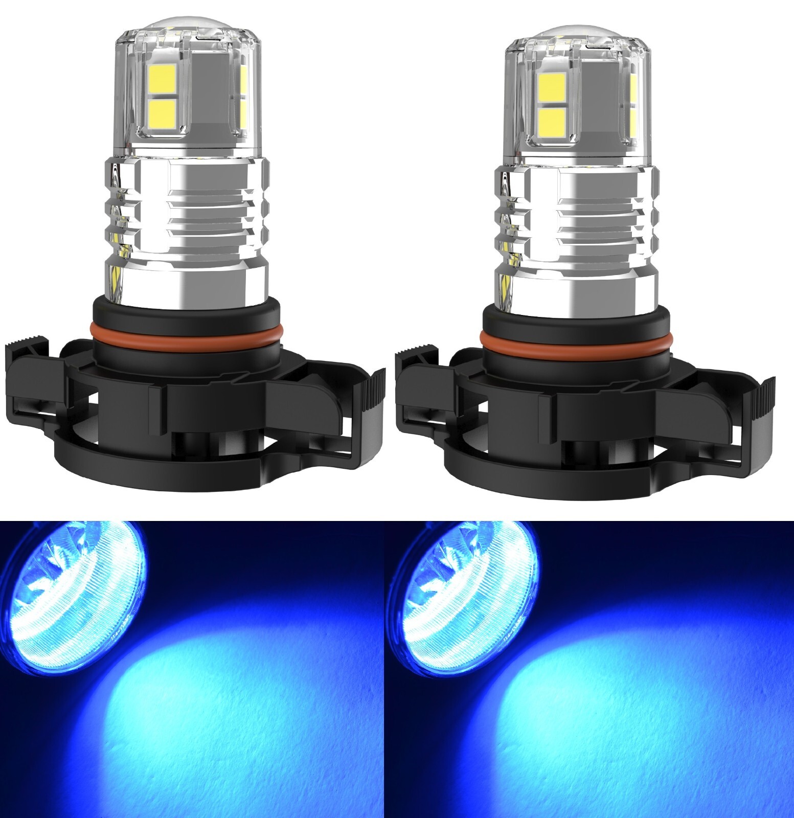 LED 20W PSX24W 2504 Blue 10000K Two Bulbs DRL Head Light Replacement ...