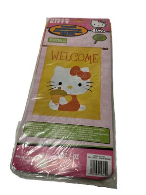 HELLO KITTY Garden WELCOME FALL 28"x 40" Flag Banner Sanrio | eBay