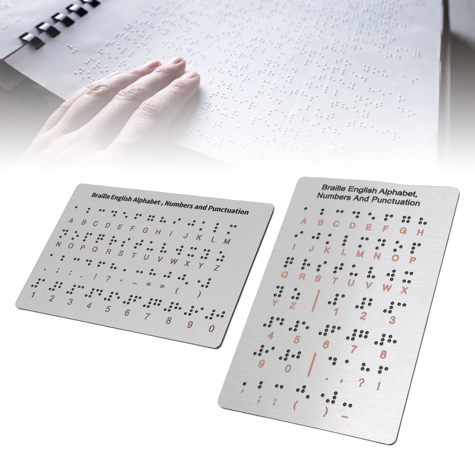 Braille English Alphabet Numbers And Punctuation Board With Raised Dots ...