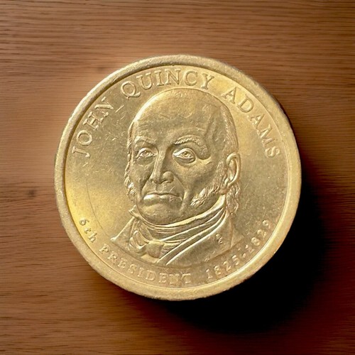 Presidential $1 Dollar Coin 6th President John Quincy Adams, 2008 D ...