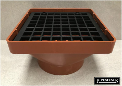Square Top Drainage Gully Hopper and Grid for 110mm Pipe | eBay
