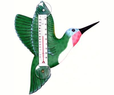 Hummingbird Bird Window Thermometer NWT Decor Gift Essentials Albesia ...