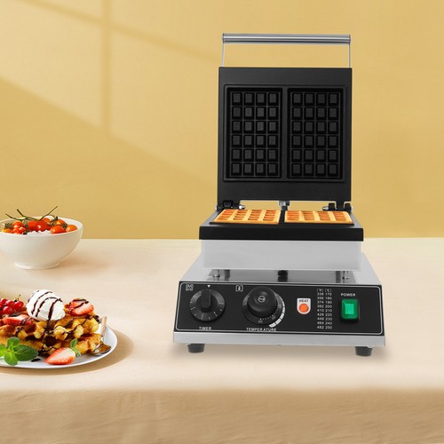 Commercial Electric Waffle Maker Stainless Steel Square Non-stick ...