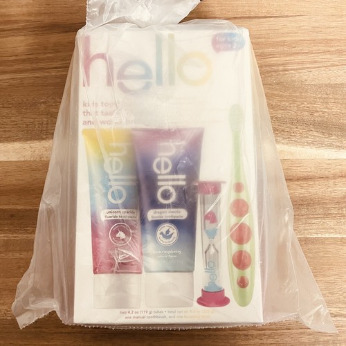 hello Kids 2+ Toothpaste/Toothbrush Set. Unicorn Sparkle & Dragon ...