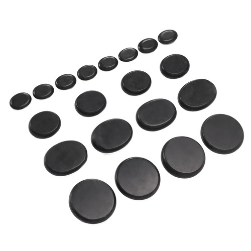 (220V EU Plug)20 X Heated Basalt Rocks Fast Heating Round Massage ...