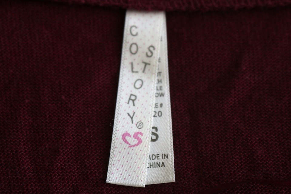 Women's COL STORY Cardigan Burgundy Long Sleeve Snap Front Size Small ...