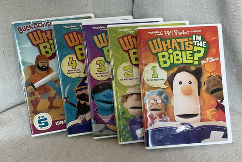 5 DVD Lot Buck Denver What's in the Bible? Phil Vischer Vol 1-5 | eBay