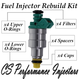 Bosch 0280150357 Fuel Injectors Rebuild Kit for 84-91 Volvo 2.3L I4 ...