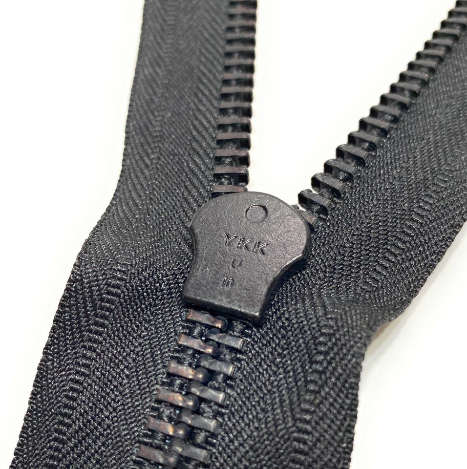 YKK Size #10 Black Heavy Duty Metal Close End 8" Inch Zippers Made in ...