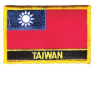 TAIWAN FLAG EMBROIDERED PATCH WITH NAME - IRON-ON - NEW 2.5 x 3.5" | eBay