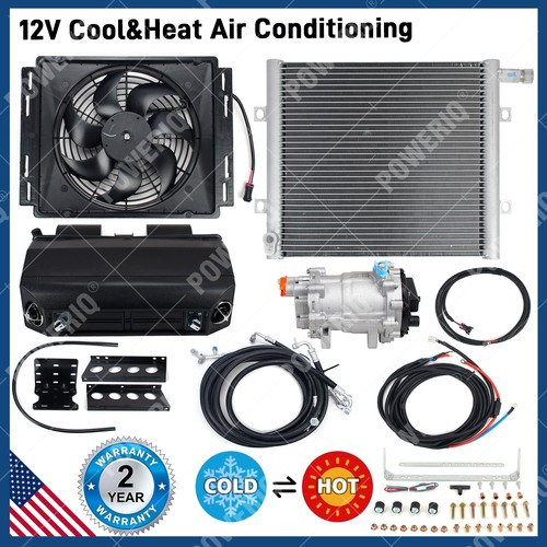 12V Underdash Heat&Cool Air Conditioner Universal Electric AC Unit For ...