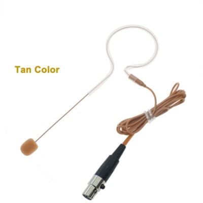 Tan Headset Microphone for Shure Wireless BeltPack System MX153 Earset ...