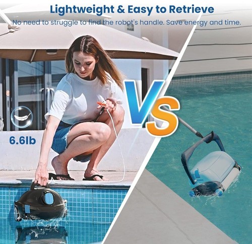 INSE Y10 Cordless Automatic Robotic Pool Cleaner,90 Min Runtime(IPX8 ...