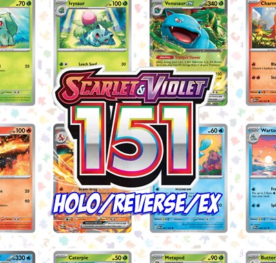 Pokemon 151 English Reverse Holo, Holo Rare and EX - Complete your ...