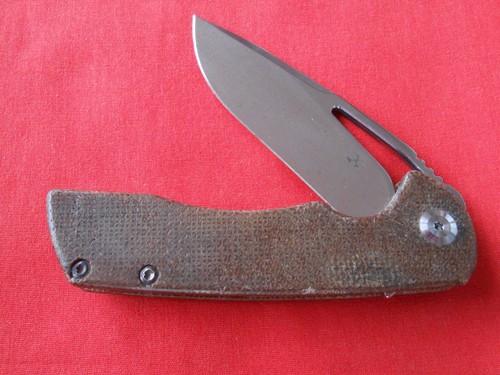 KANSEPT KYRO D2 1 BLADE LINER LOCK BROWN MICARTA HANDLES KNIFE | eBay