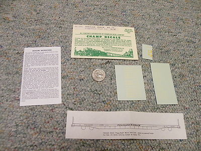 Champ decals HO HC-296 Trailer Train 85' piggyback flat car red M60 | eBay