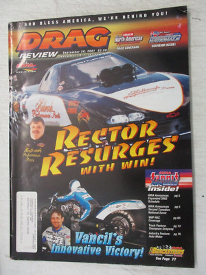 IHRA DRAG REVIEW MAGAZINE SEPT 26, 2001 JIMMY RECTOR DOUG VANCIL VS JAY ...