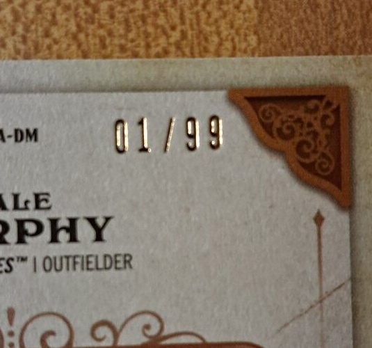 2022 Gypsy Queen On Card Auto 01/99 Blue Parallel Dale Murphy #GQA-DM ...