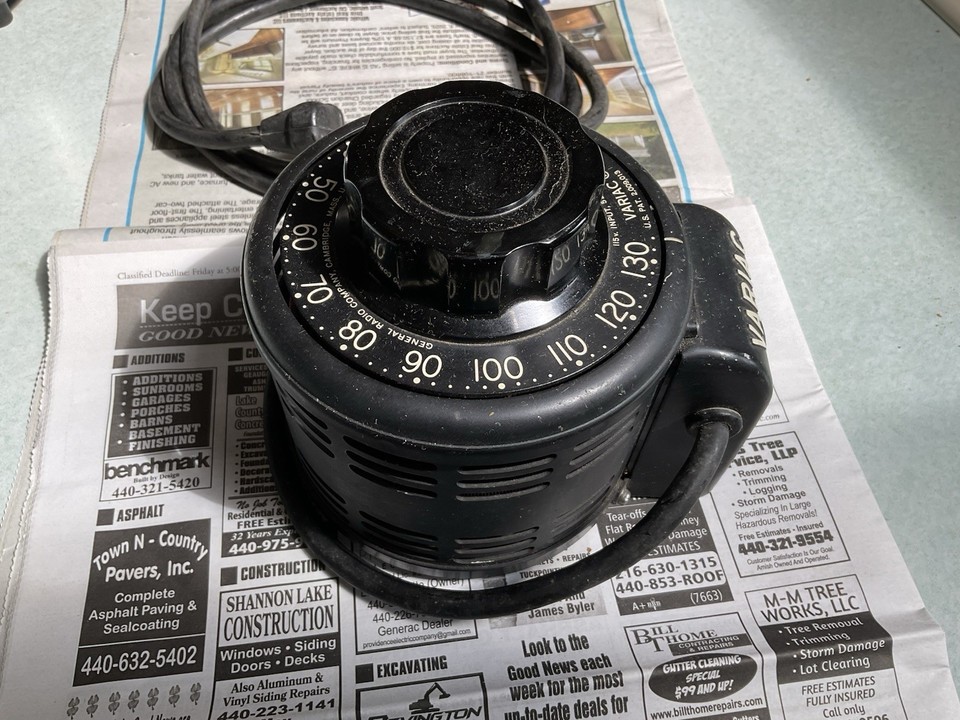 Vintage Working GENERAL RADIO V-5MT VARIAC Autotransformer W/ Box ...