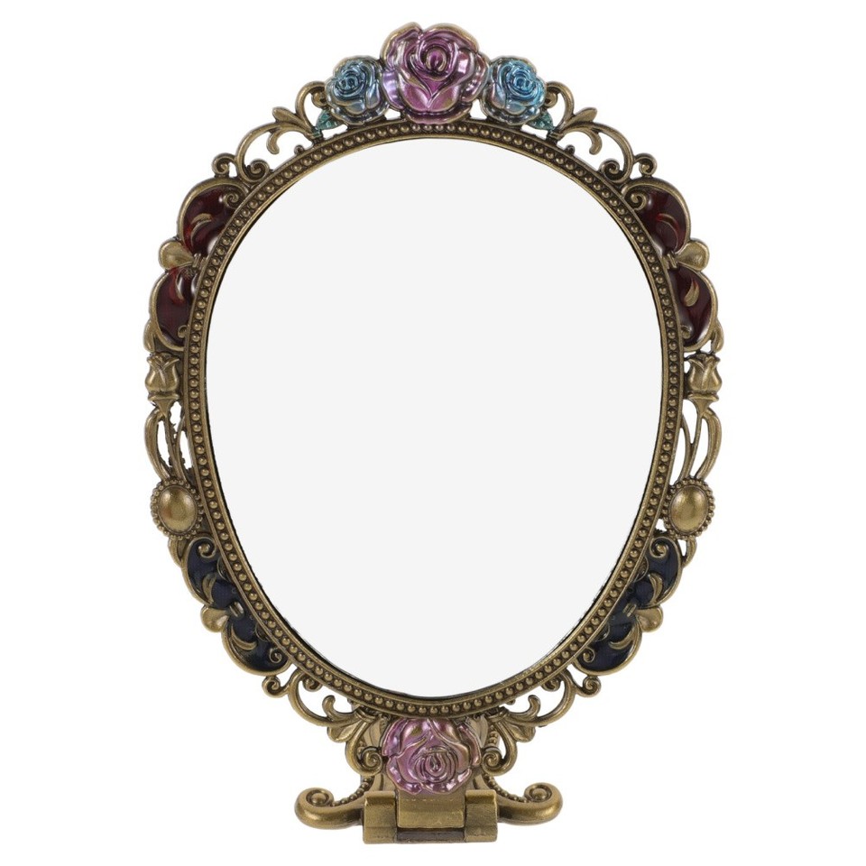 Hand-held Retro Mirror Portable Vanity Mirrors with Handle Handheld ...