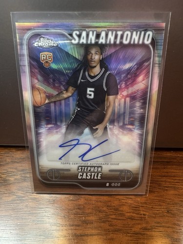 2024-25 Topps Chrome NBA Stephon Castle RC Rookie Refractor Auto TCA ...