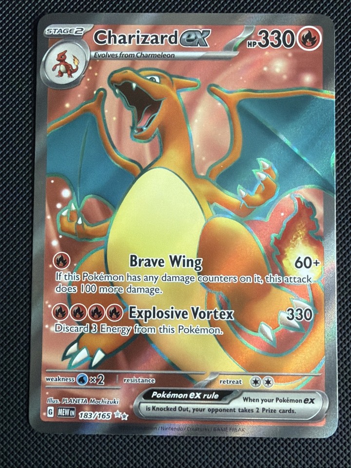 Pokémon TCG Charizard EX Scarlet & Violet Holo Ultra Rare Card 183/165 ...