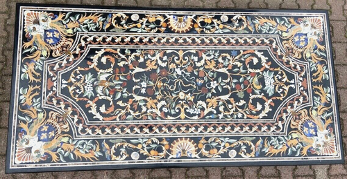 Table Top Handmade Italian Marble Inlaid Mosaic Floral Art Luxury Home ...