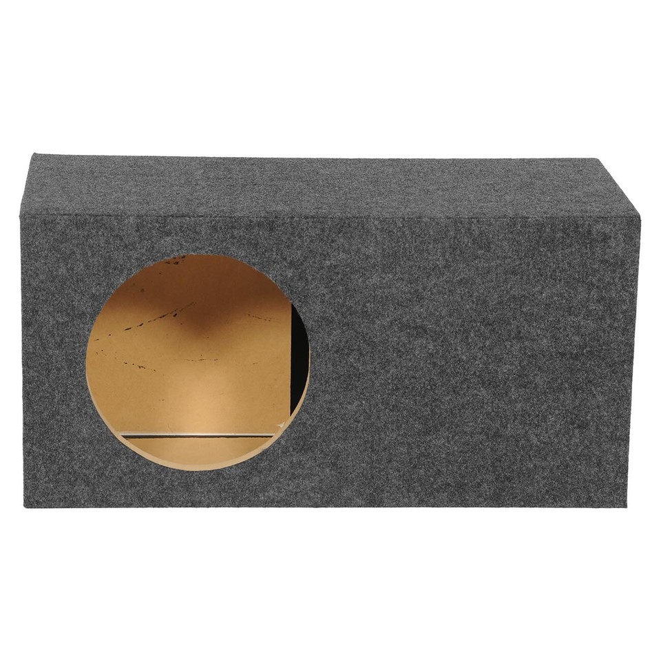 SINGLE 12" LARGE-PORTED HEAVY-DUTY ¾" MDF SUBWOOFER ENCLOSURE BOX w/ 1 ...