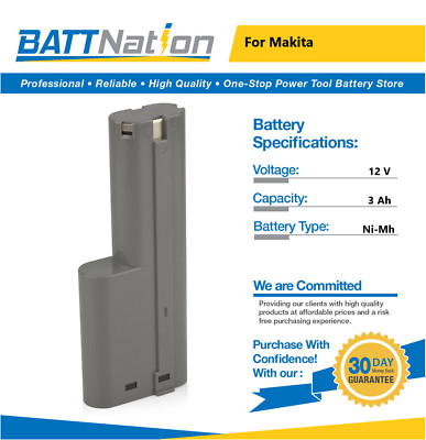 12V 3Ah NiMh Battery for Makita 1210 632277-5 5092D 5092DW 6011D 6011DW ...