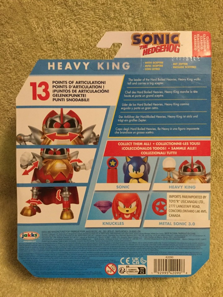 Sonic the Hedgehog Jakks Pacific Heavy King Action Figure MOC New 2024 ...