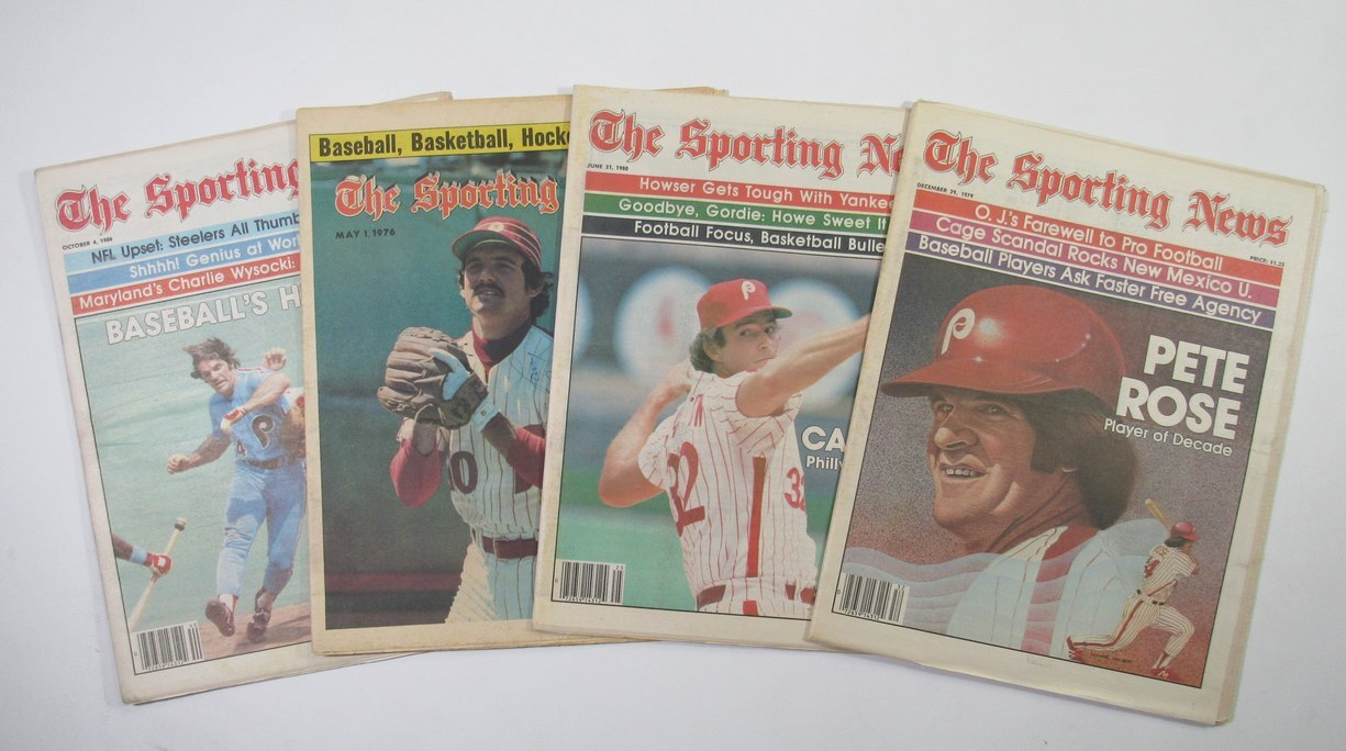 Lot of 4 Philadelphia Phillies Newsstand Issue Sporting News Carlton ...