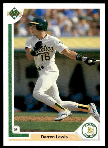 1991 Upper Deck Baseball Card Darren Lewis Oakland Athletics #564 | eBay