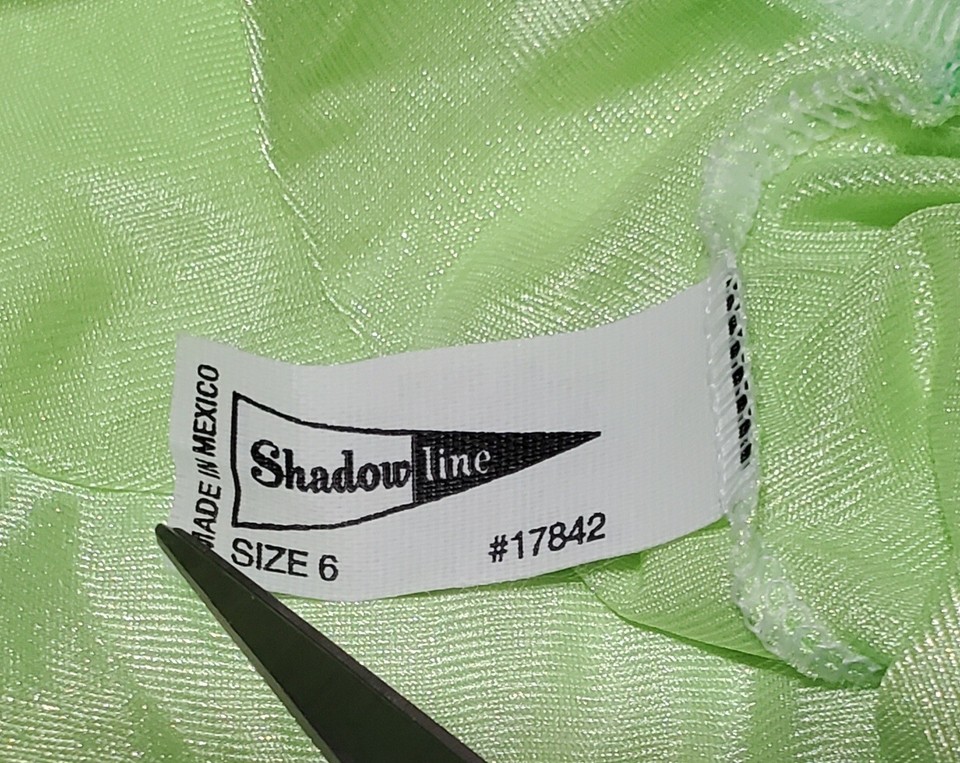 Shadowline French Cut Nylon Sissy Panty Shiny Slippery 6/M GREEN Citron 17842 | eBay