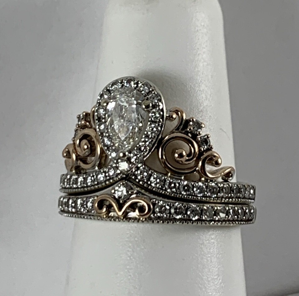Diamond Bridal Set - Enchanted Disney Fine Jewelry Collection 7/8 Ct.T ...