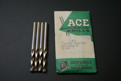 Ace Drill Bits #3 Taper Routers lot of 4 | eBay